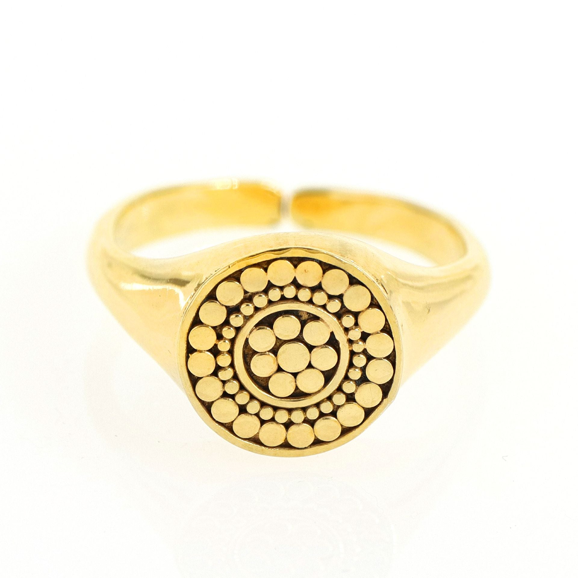 Bali gold medal ring – Naná Aristova Jewels